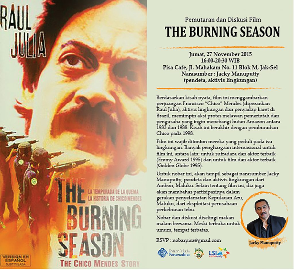 PUSAD Paramadina | Pemutaran dan Diskusi Film: The Burning Season