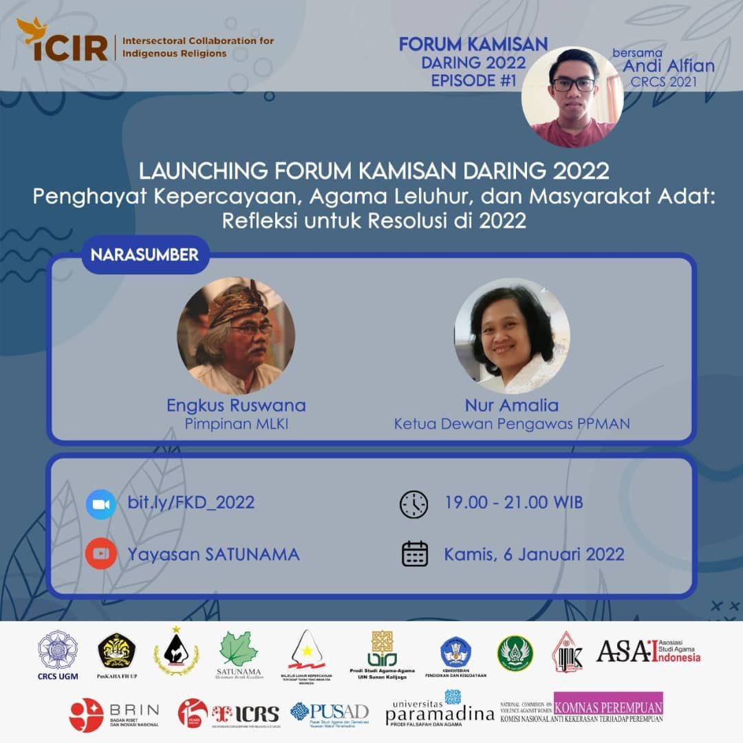 PUSAD Paramadina | [ICIR] Launching Forum Kamisan Daring 2022 Penghayat Kepercayaan, Agama ...
